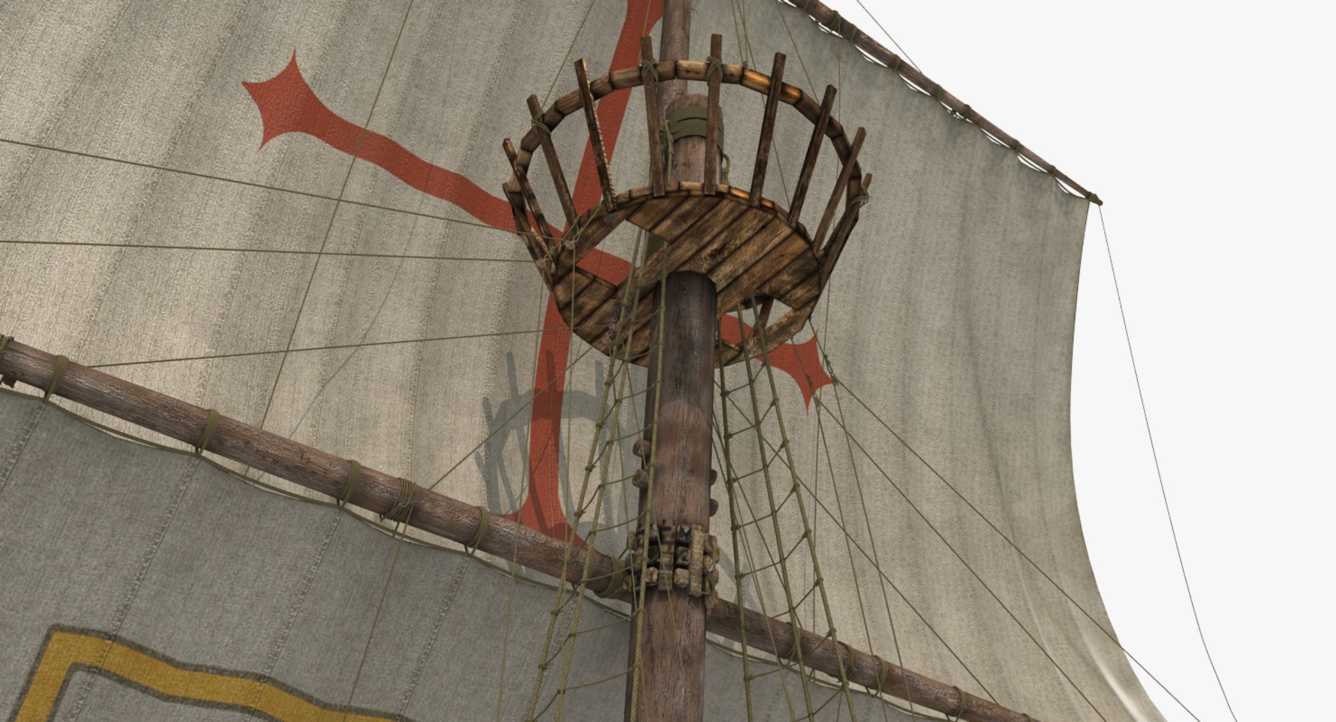 Sailing Ship Main Mast 3d Max
