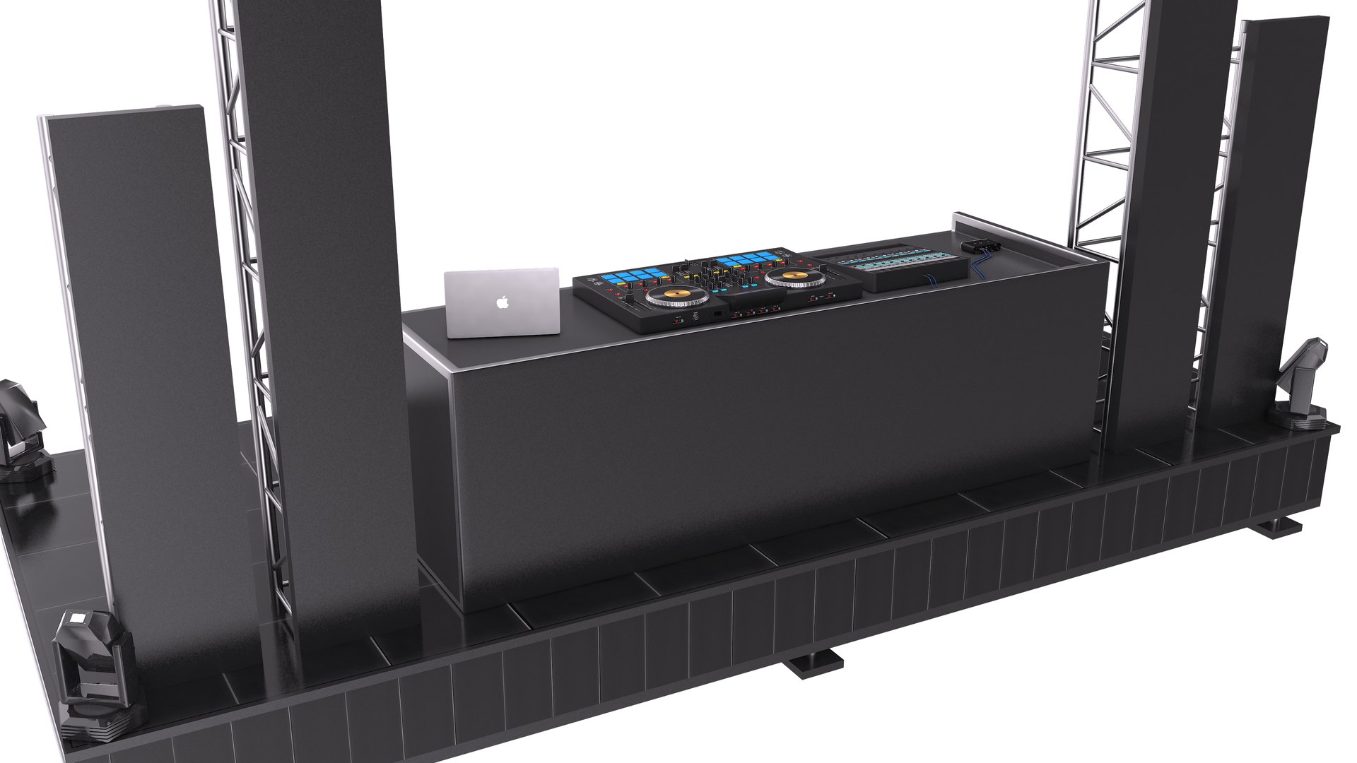 DJ Booth - Black 3D Model - TurboSquid 1910155