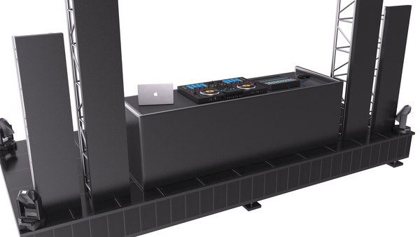 DJ Booth - Black 3D model - TurboSquid 1910155