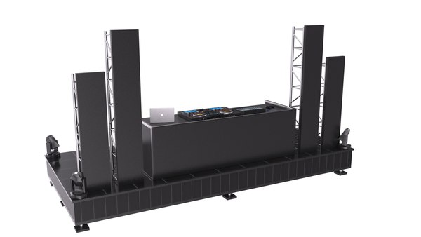 DJ Booth - Black 3D model - TurboSquid 1910155