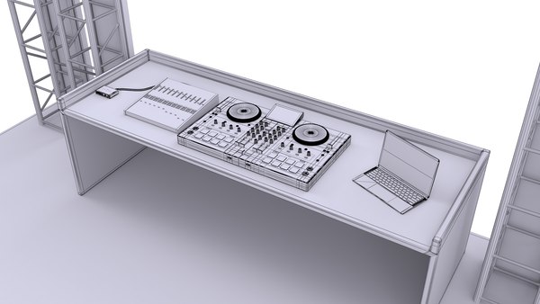 DJ Booth - Black 3D model - TurboSquid 1910155
