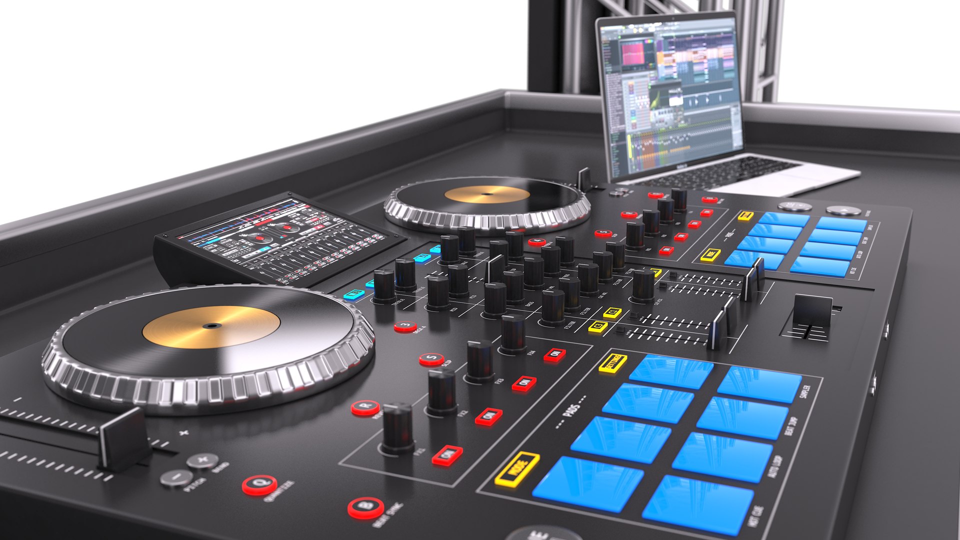 DJ Booth - Black 3D Model - TurboSquid 1910155