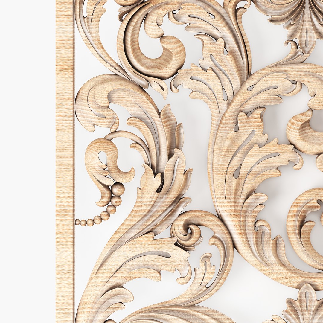 DECORATIVE FENCE CARVED INTERIOR 3D - TurboSquid 2204607