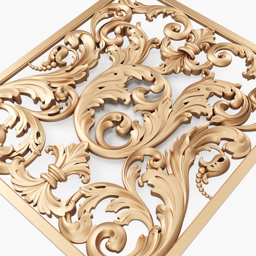 DECORATIVE FENCE CARVED INTERIOR 3D - TurboSquid 2204607