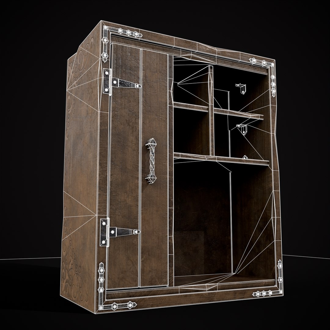 3D Model Rustic Cabinet And Drawer - TurboSquid 1968130