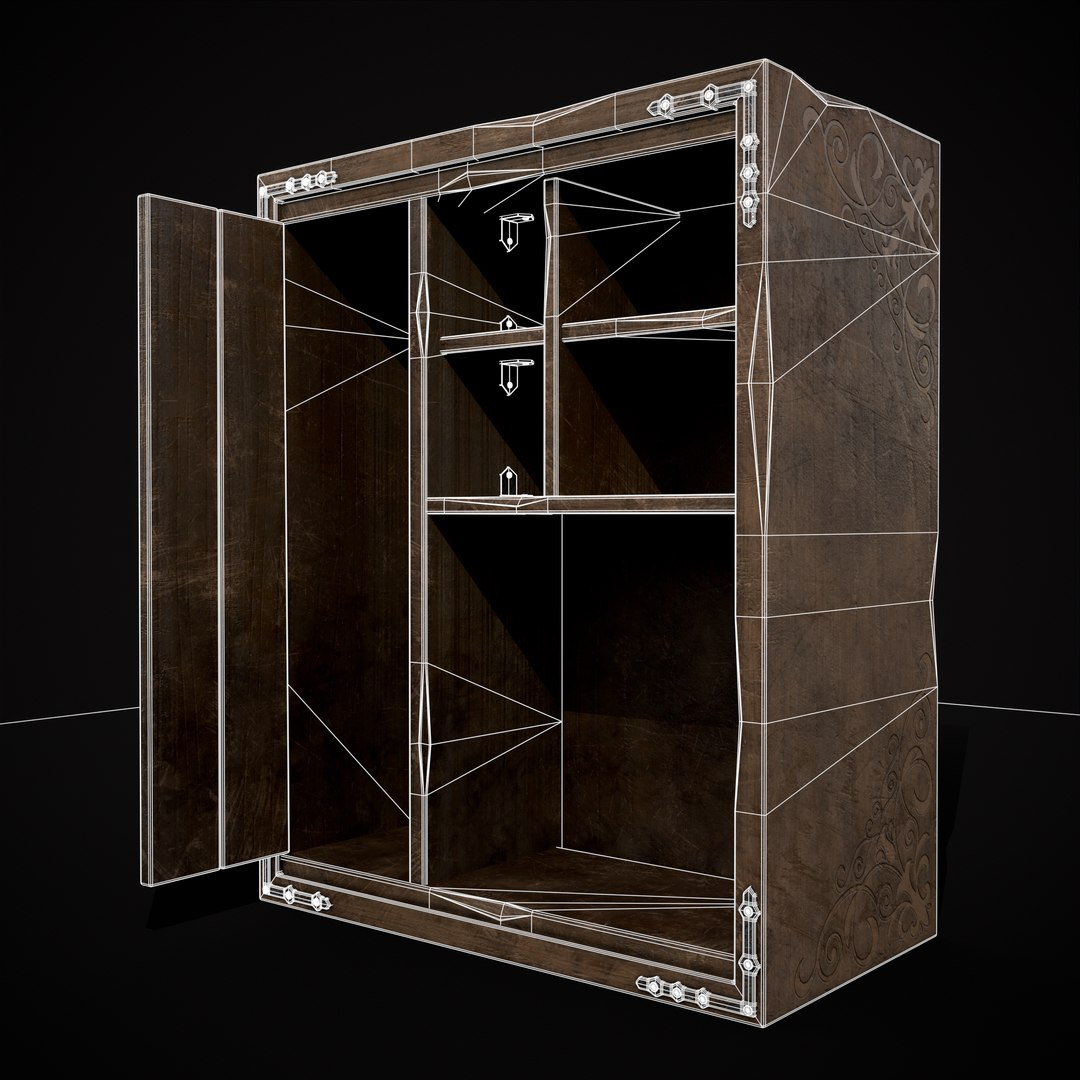 3D Model Rustic Cabinet And Drawer - TurboSquid 1968130