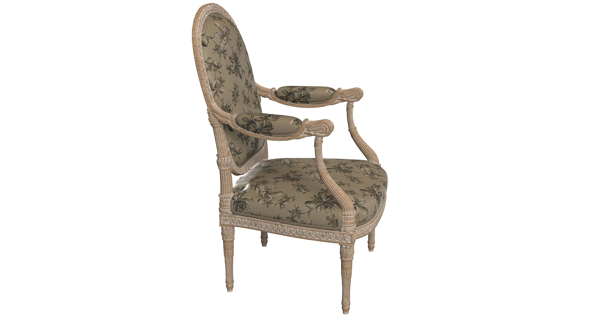 3d model victorian chair