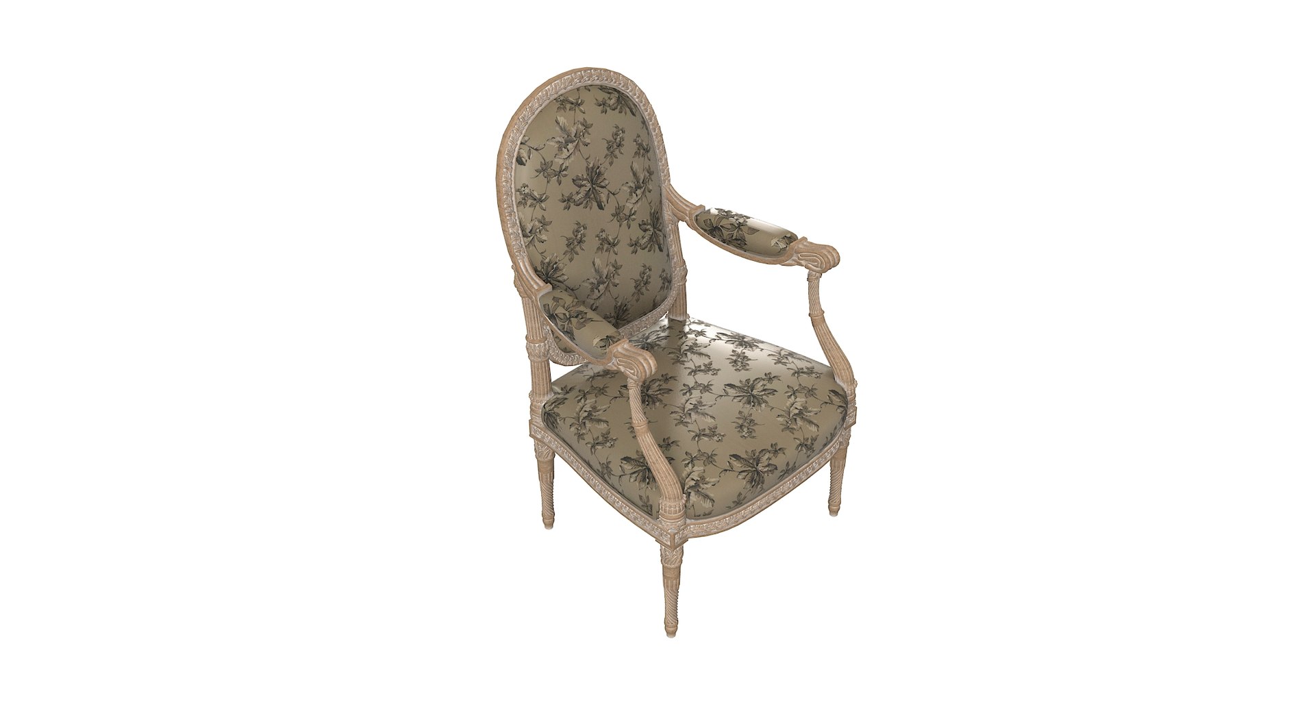 3d model victorian chair