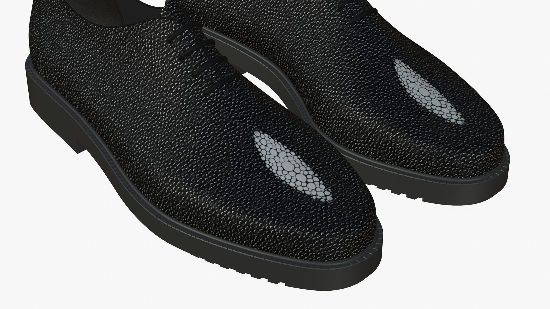 Stingray Leather Shoes Realistic Lace Up 3D Model - TurboSquid 1950377