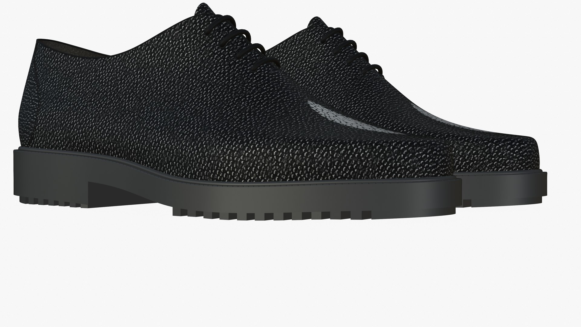 Stingray Leather Shoes Realistic Lace Up 3D Model - TurboSquid 1950377