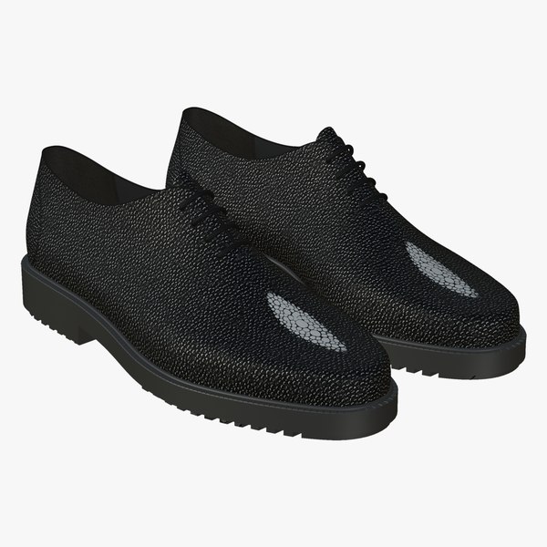 Stingray Leather Shoes Realistic Lace Up 3D model - TurboSquid 1950377
