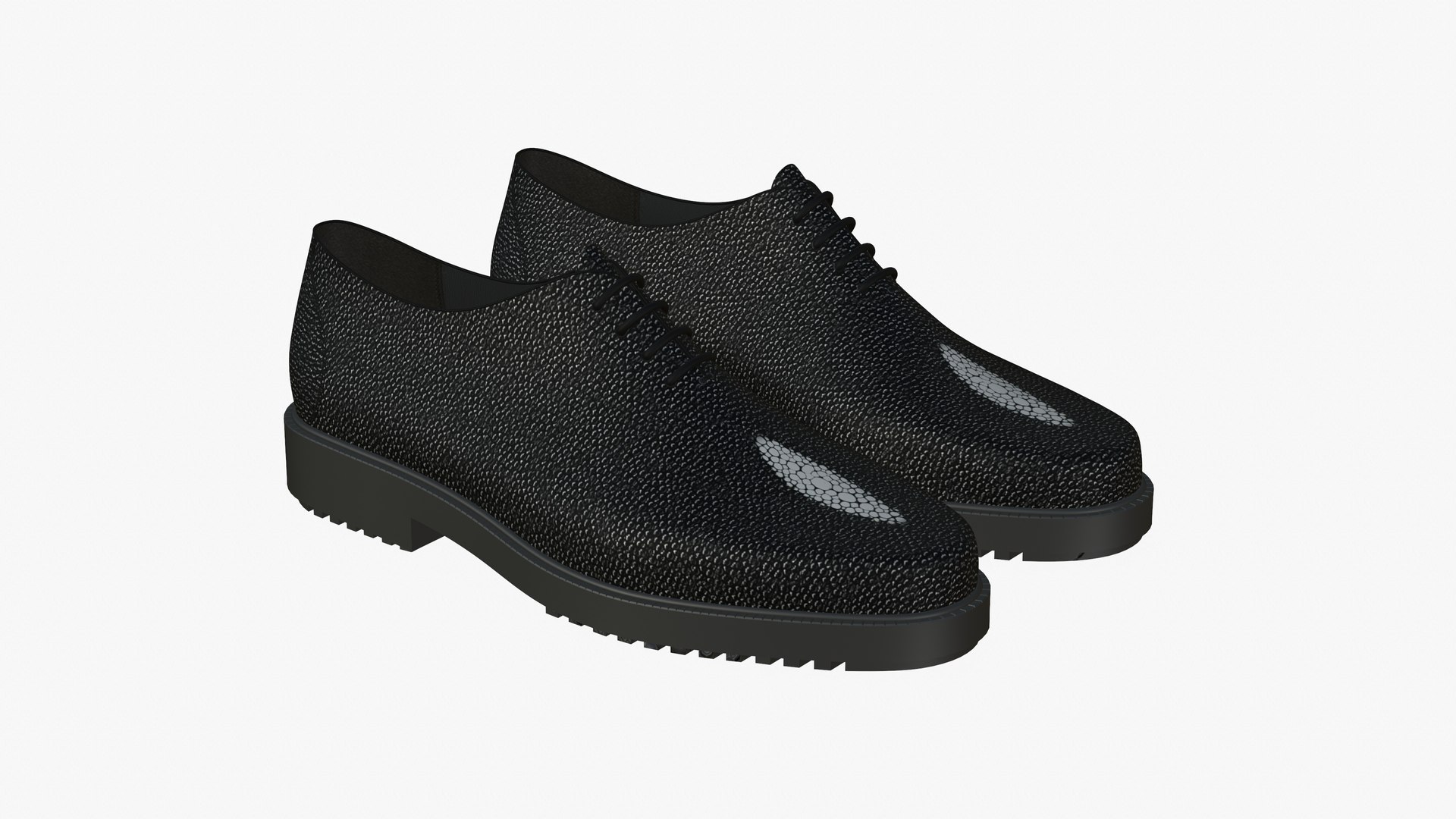 Stingray Leather Shoes Realistic Lace Up 3D Model - TurboSquid 1950377