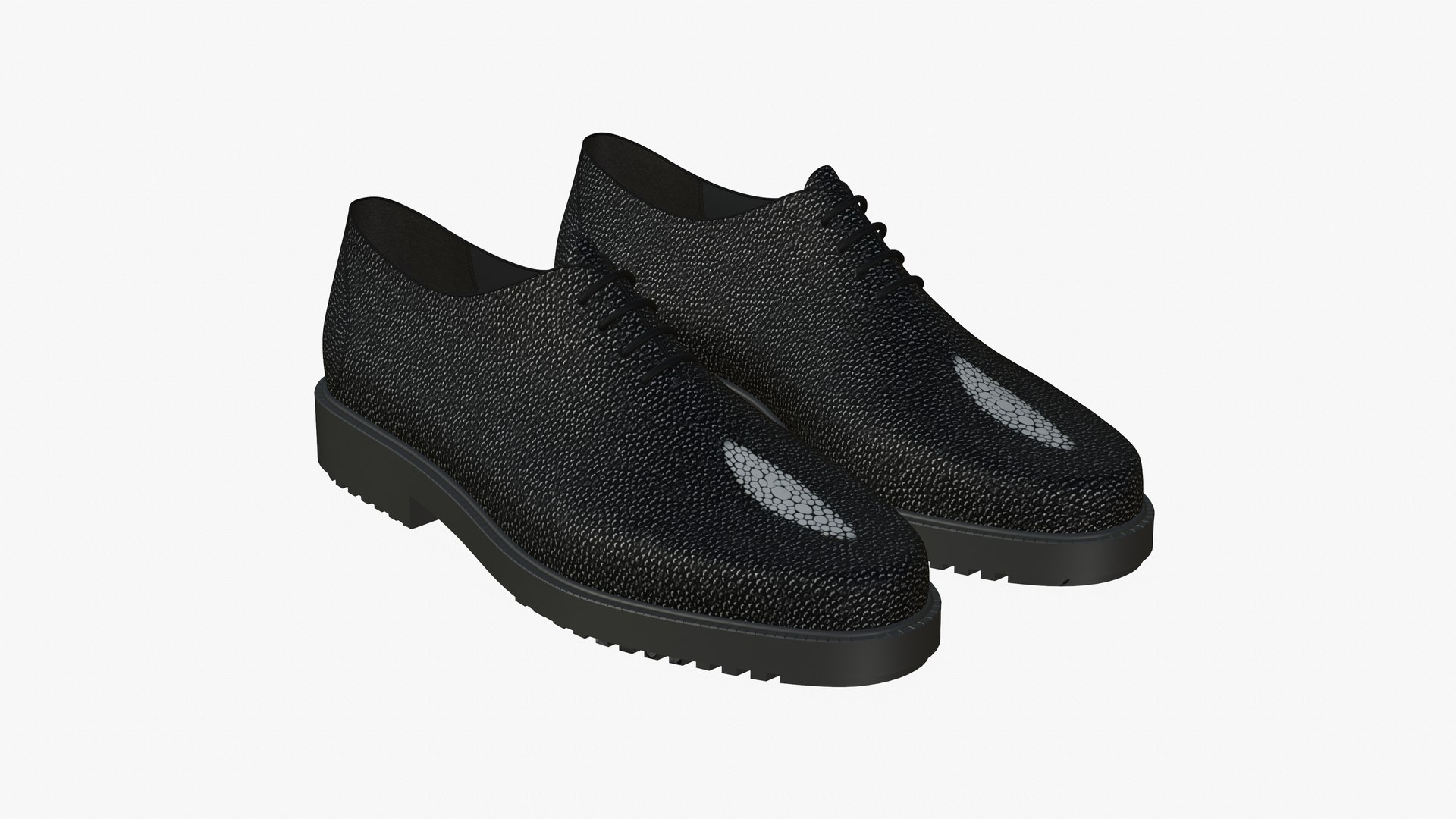 Stingray Leather Shoes Realistic Lace Up 3D model - TurboSquid 1950377