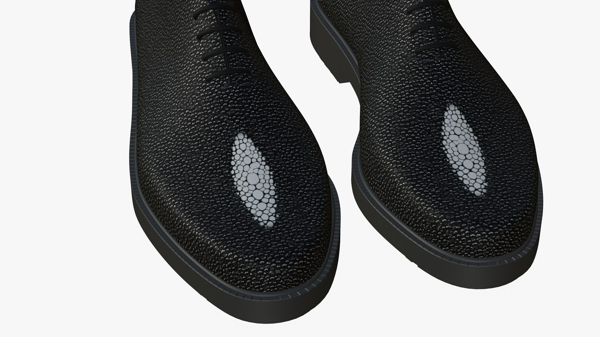 Stingray Leather Shoes Realistic Lace Up 3D Model - TurboSquid 1950377
