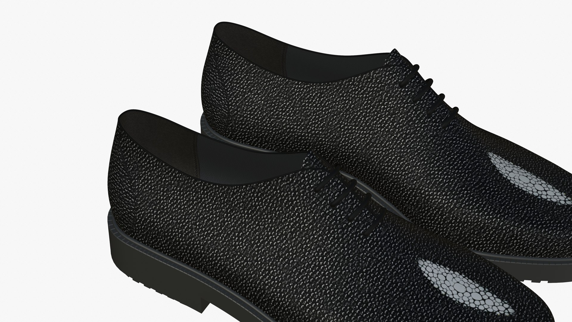 Stingray Leather Shoes Realistic Lace Up 3D Model - TurboSquid 1950377