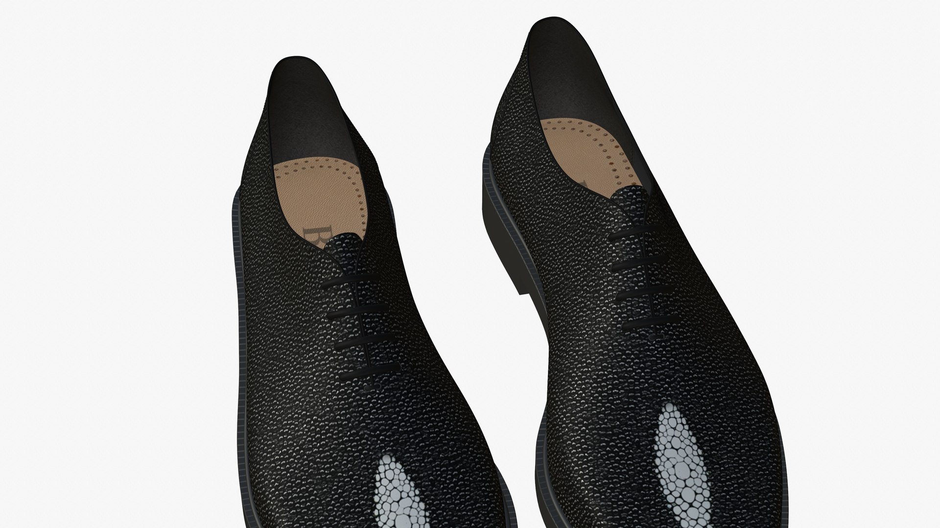 Stingray Leather Shoes Realistic Lace Up 3D Model - TurboSquid 1950377