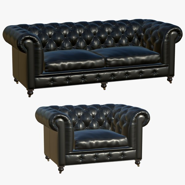 Leather Sofa 3D Models for Download | TurboSquid