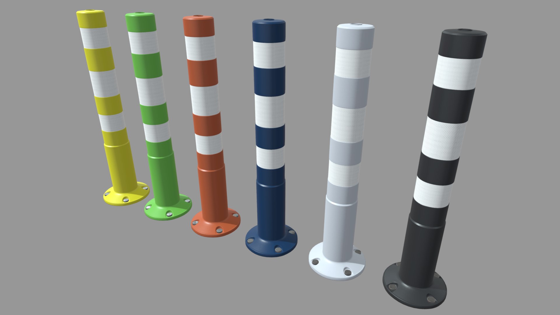 Bollards 02 3D Model - TurboSquid 1997146