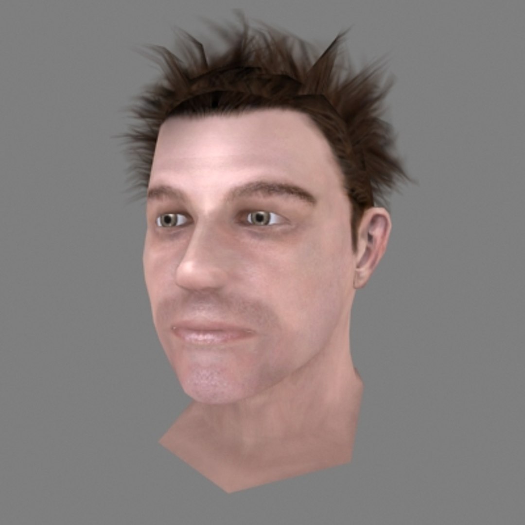 Male Human Head Face 3d Max