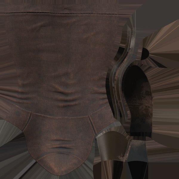 3D model Brown Leather High Heel Calf Boots - TurboSquid 1951821