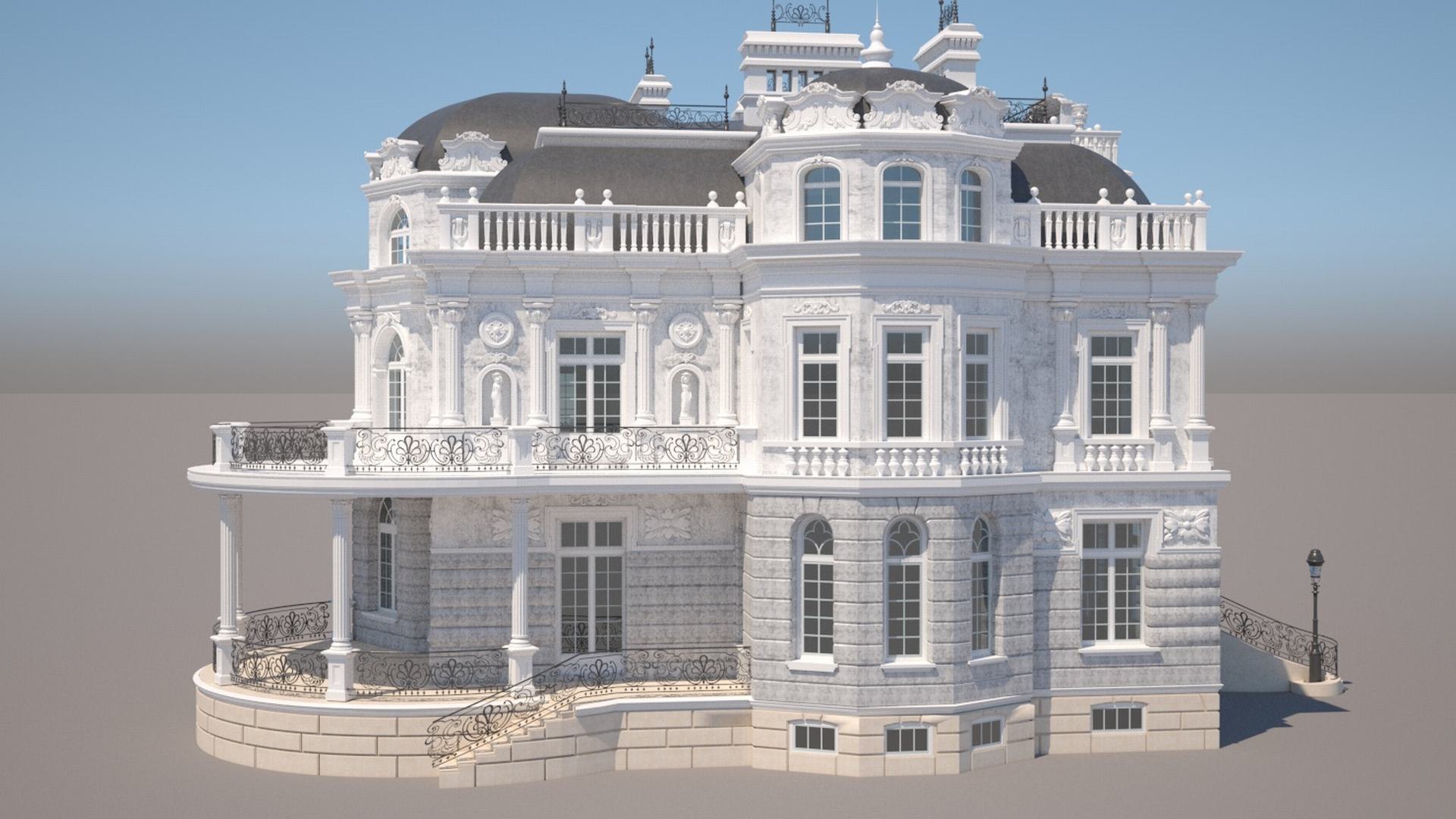 Castle Mansion 3D Model - TurboSquid 2282298