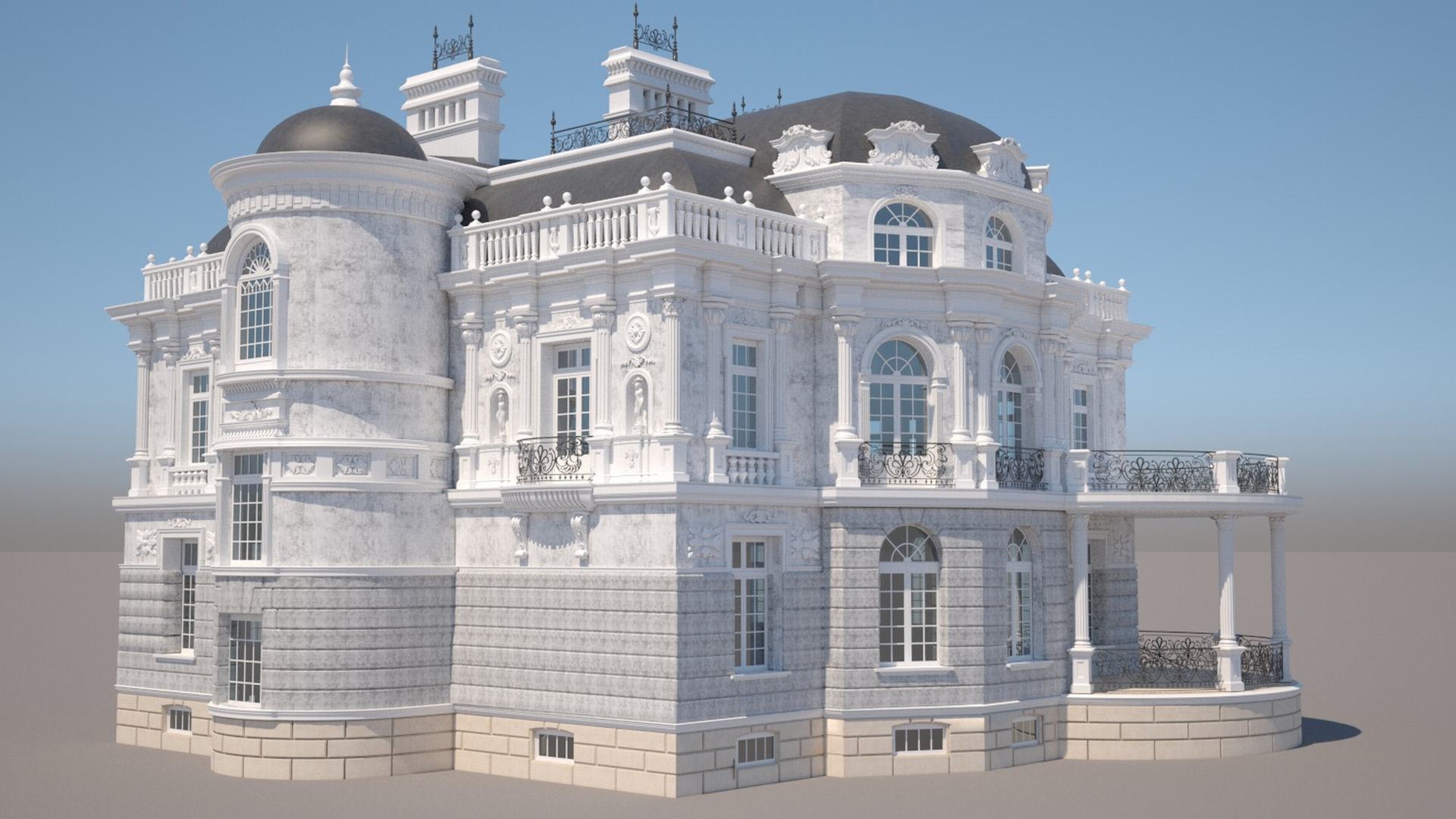 Castle Mansion 3D Model - TurboSquid 2282298
