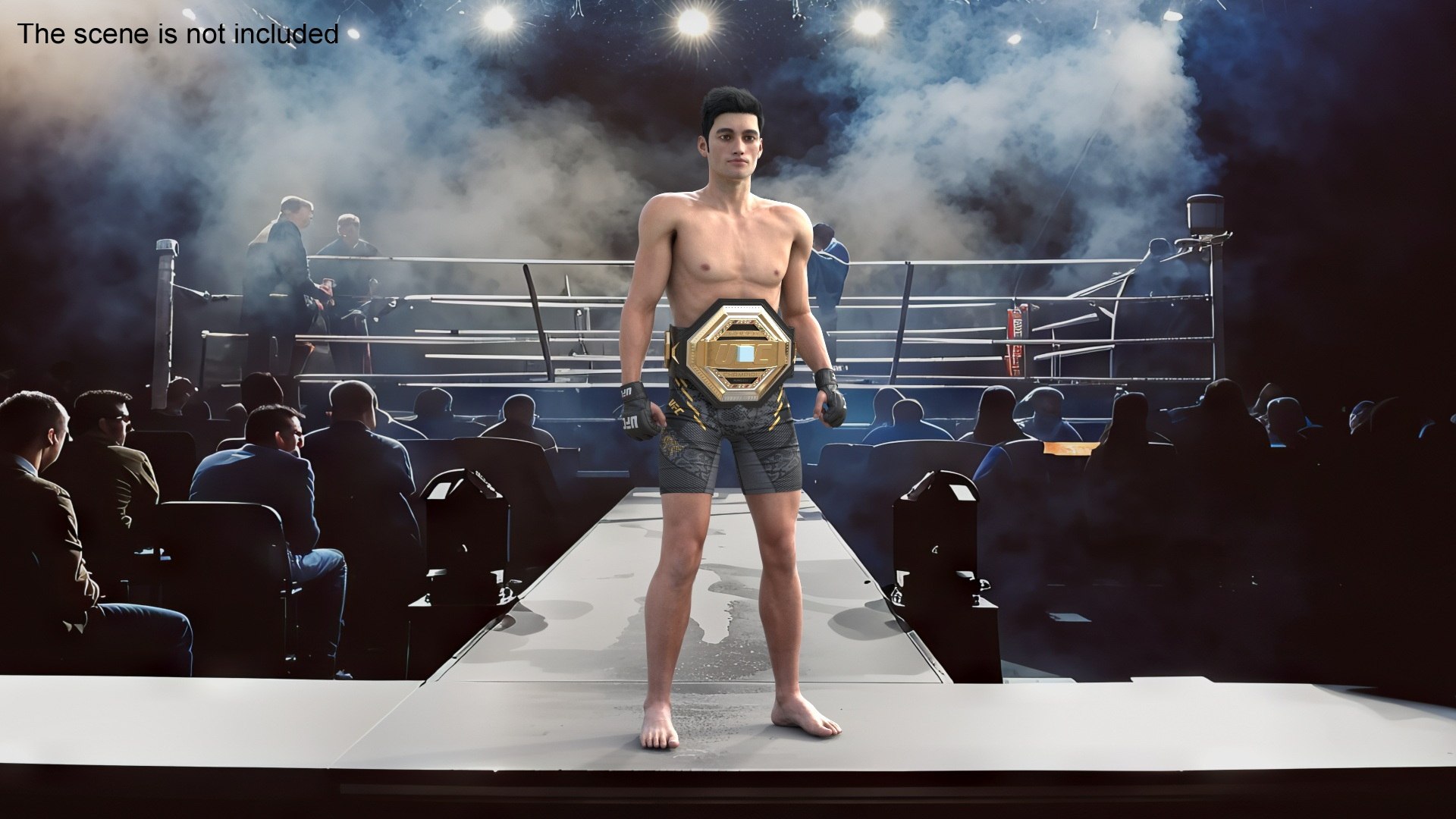 UFC MMA Fighter Wins Animated Fur Rigged 3D - TurboSquid 2382947