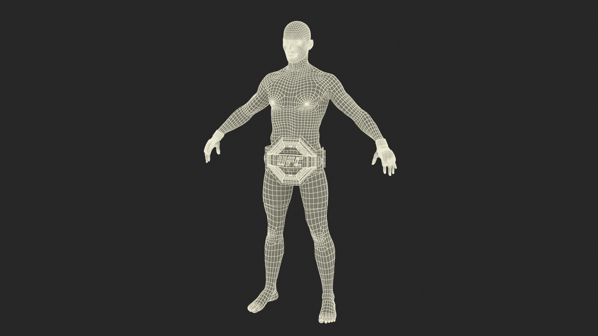 UFC MMA Fighter Wins Animated Fur Rigged 3D - TurboSquid 2382947