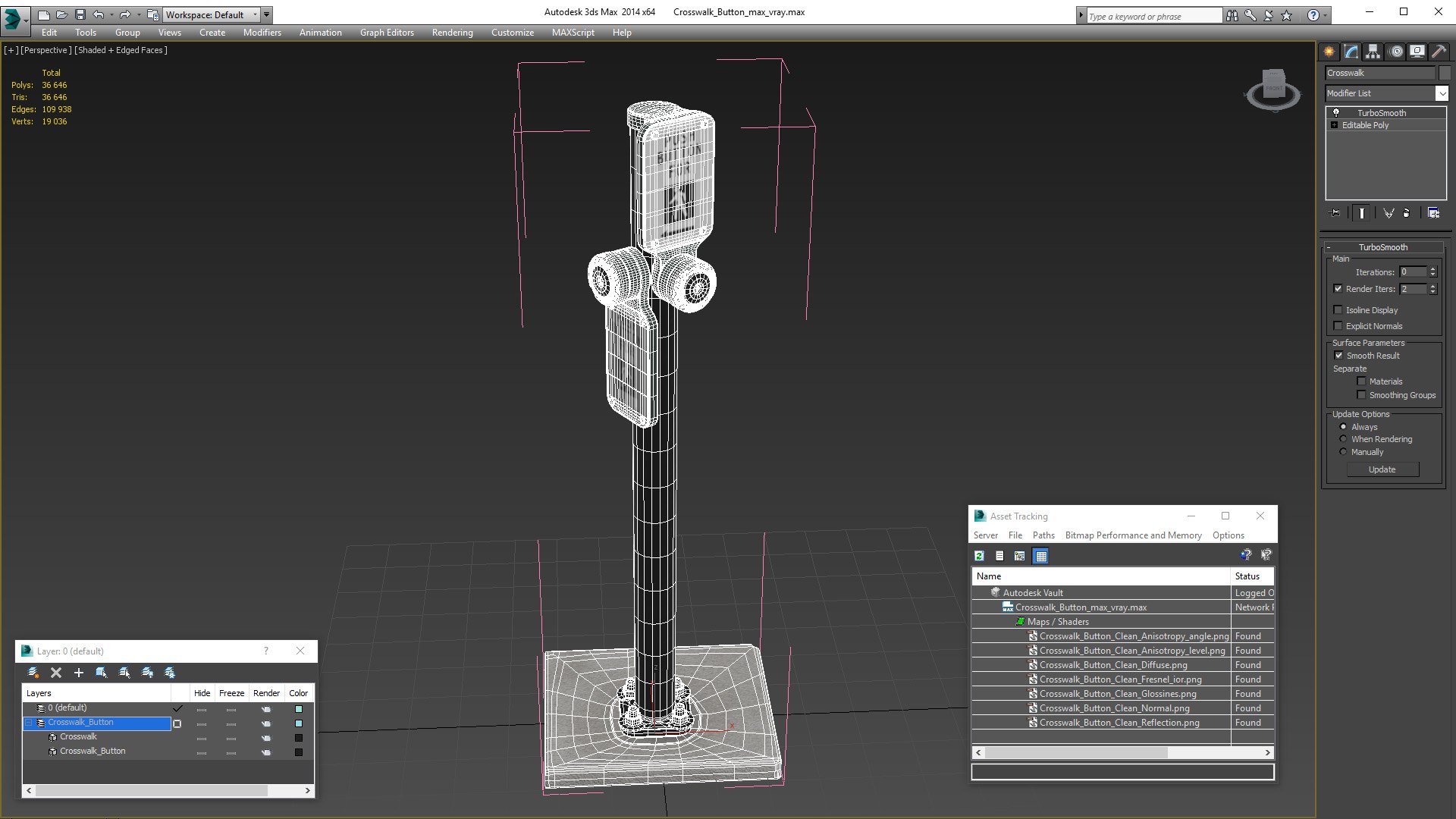 3D Model Crosswalk Button - TurboSquid 2041094