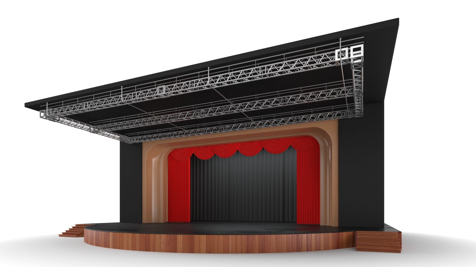 Real Theater Stage 3D Model - TurboSquid 1635431