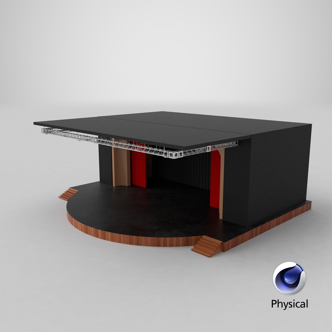 Real Theater Stage 3D Model - TurboSquid 1635431