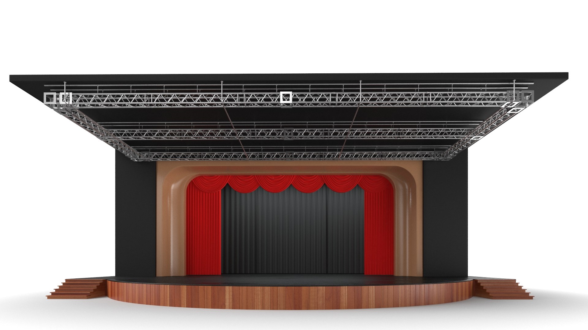Real Theater Stage 3D Model - TurboSquid 1635431