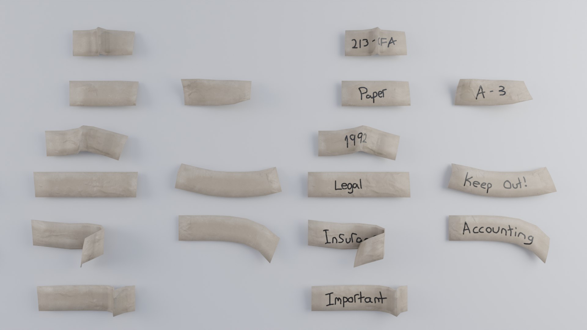 3D Tape Strips Low-poly - TurboSquid 2009754