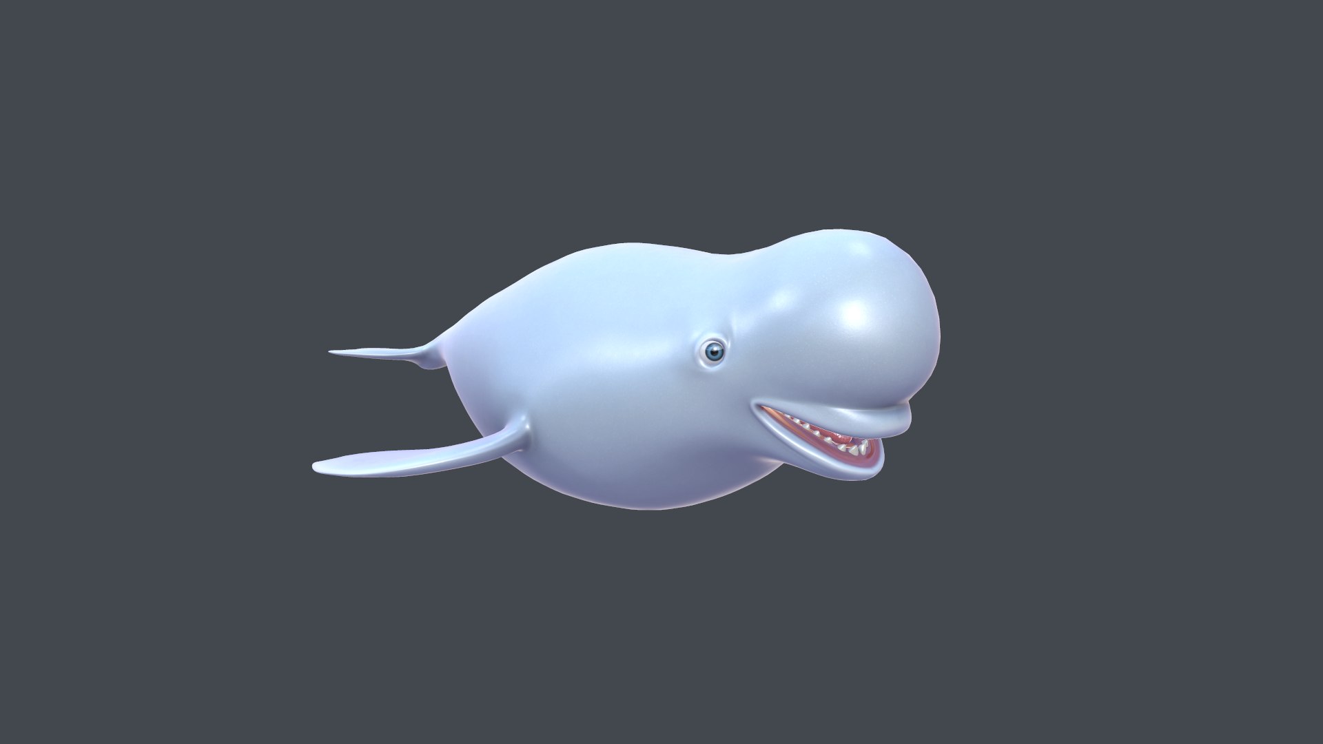 Cartoon beluga whale 3D model - TurboSquid 1245437
