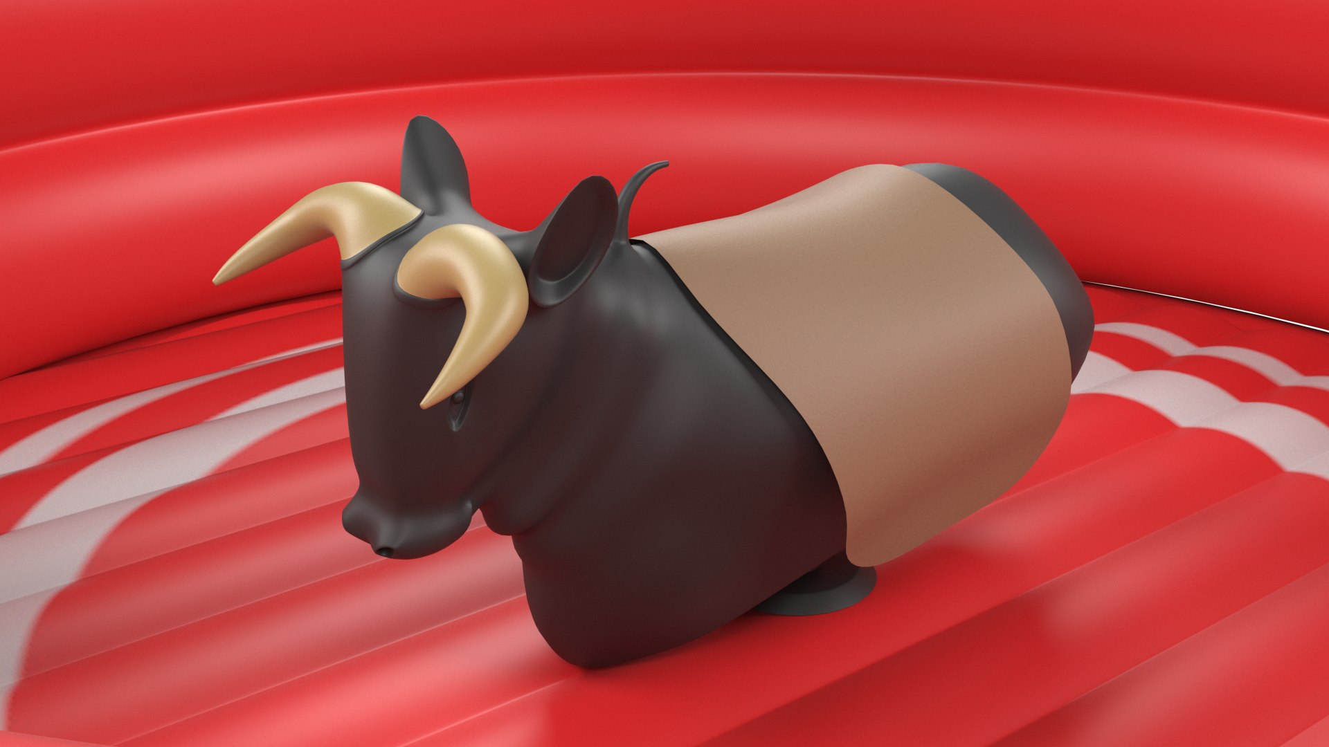 3D Bull Inflatable Rodeo Model - TurboSquid 2143253