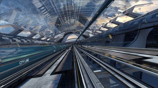 3D model pbr transport hub train - TurboSquid 1269881