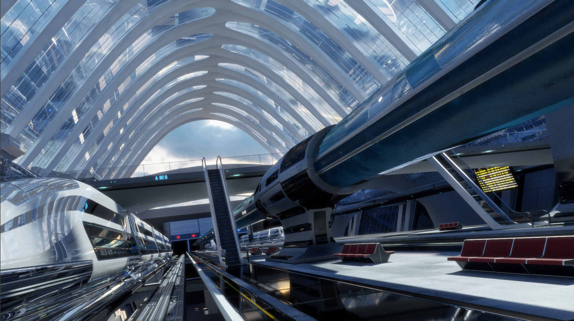 3D model pbr transport hub train - TurboSquid 1269881