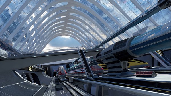 3D model pbr transport hub train - TurboSquid 1269881