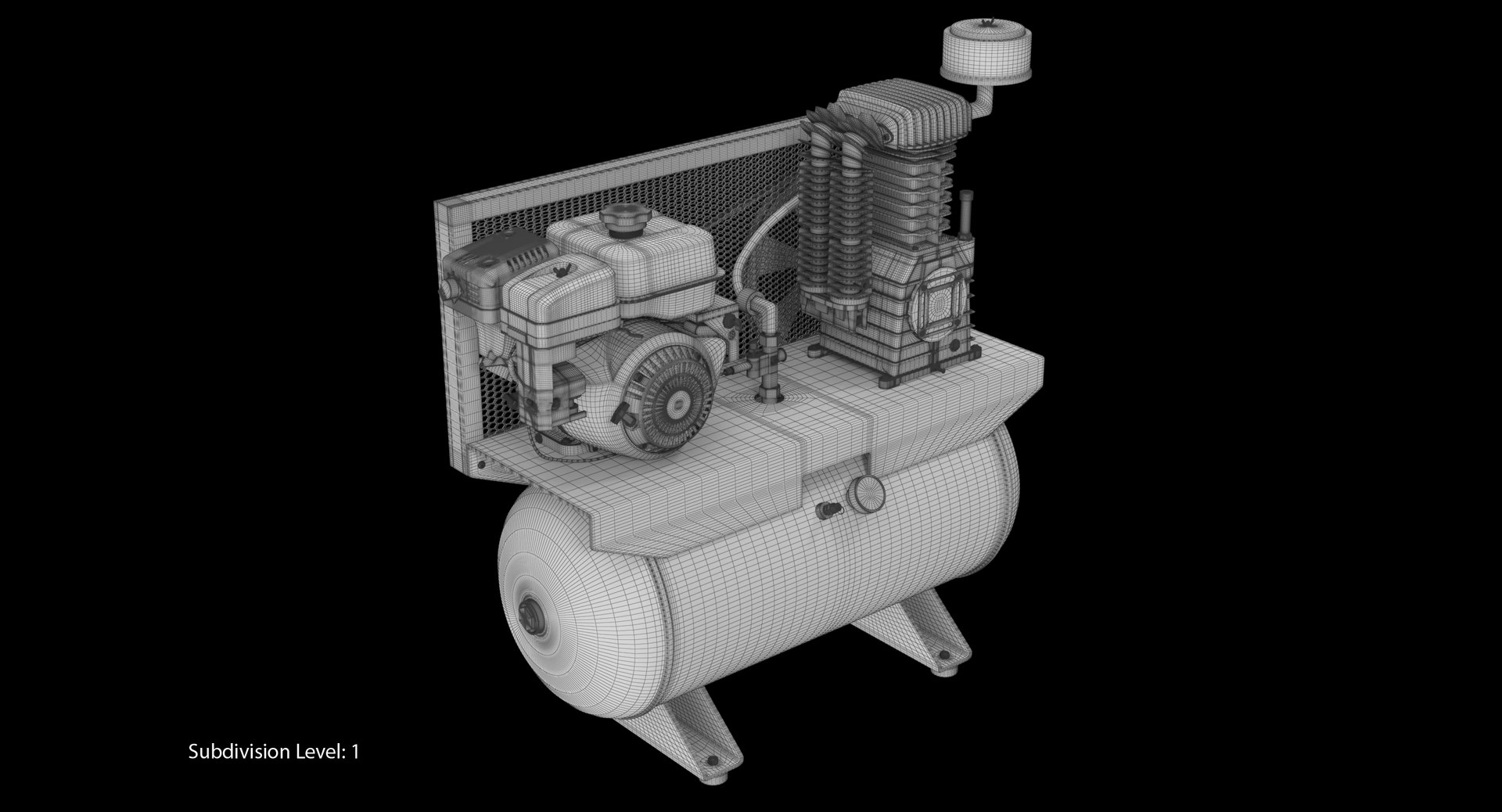 Air compressor stationary horizontal 3D model - TurboSquid 1393507