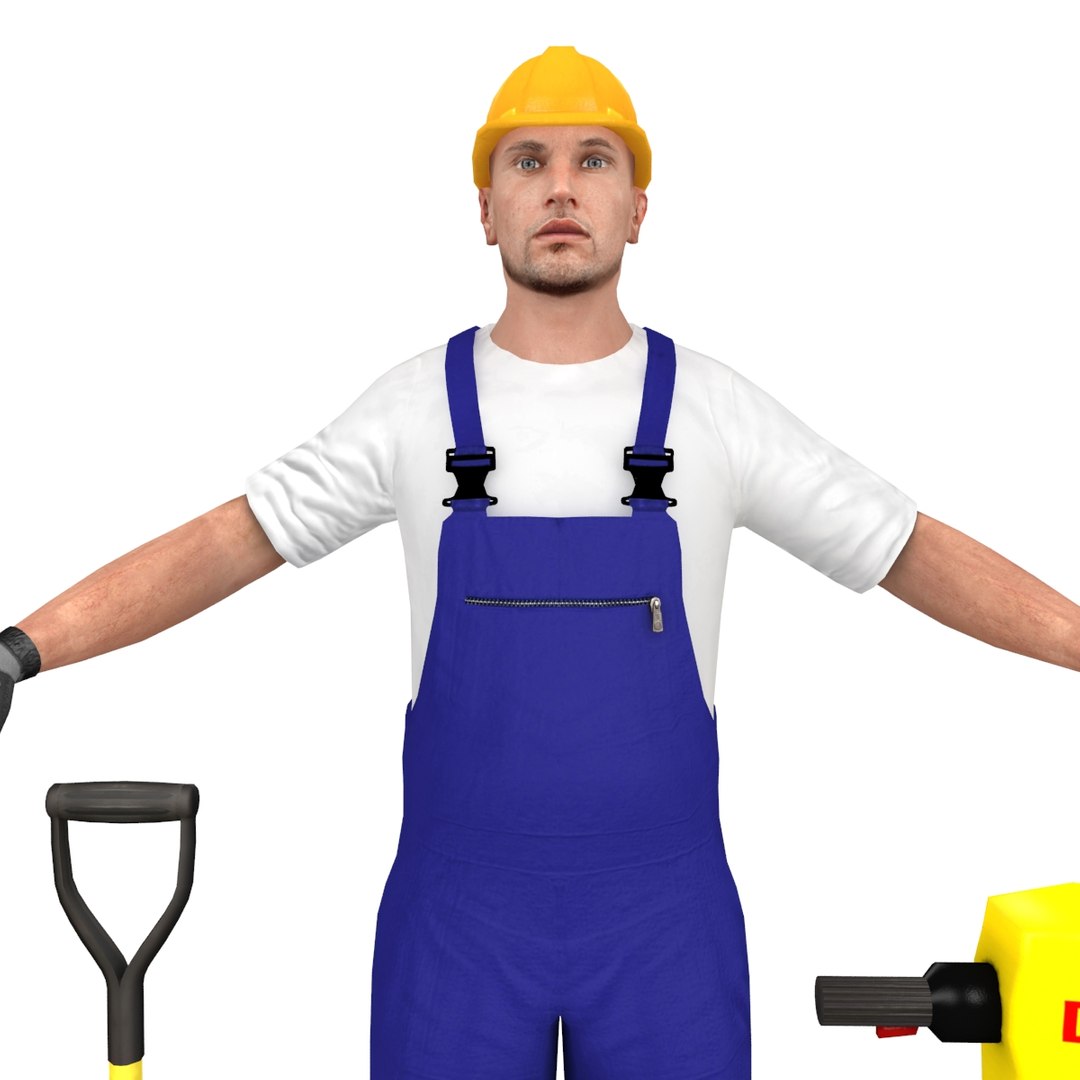Rigged worker model - TurboSquid 1325623