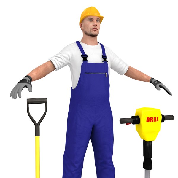 Rigged worker model - TurboSquid 1325623
