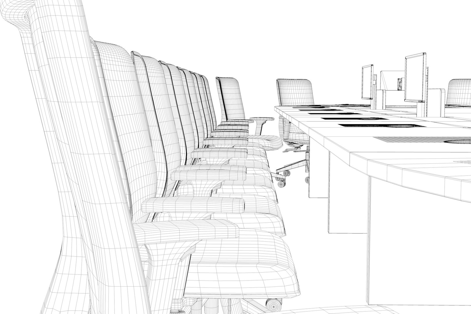 3D Model Meeting Table Screen - TurboSquid 1348402