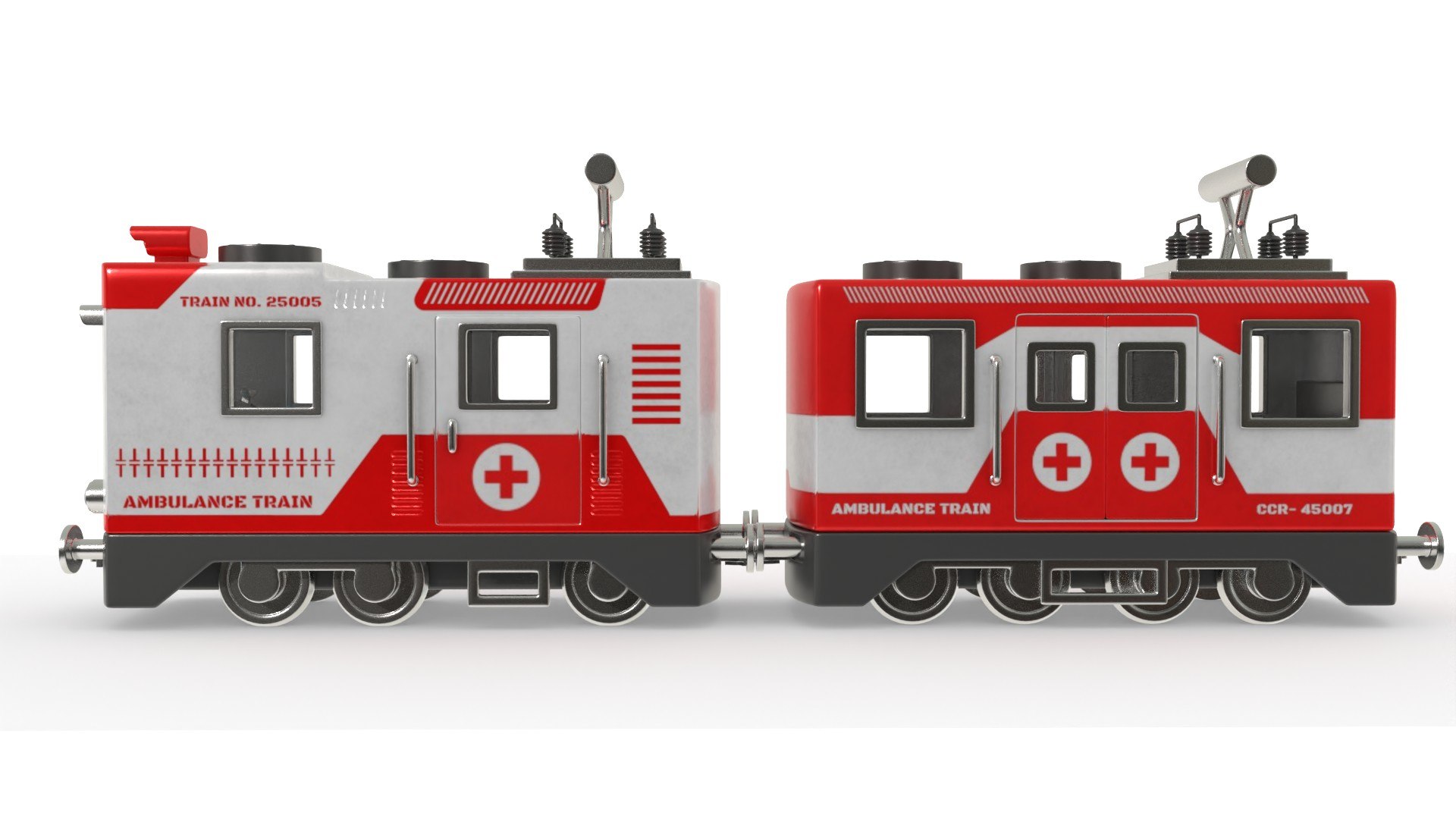 Ambulance Train Locomotive 3D Model - TurboSquid 2144541