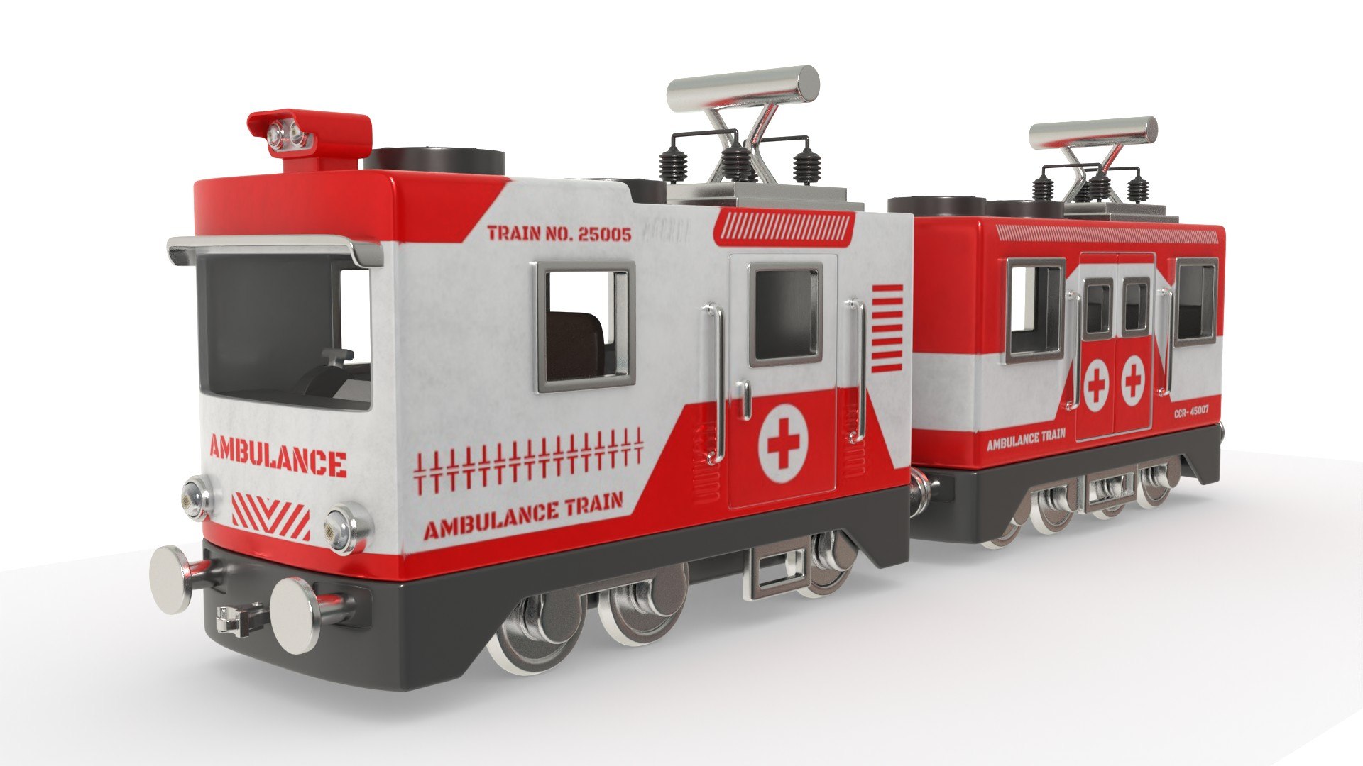 Ambulance Train Locomotive 3D Model - TurboSquid 2144541