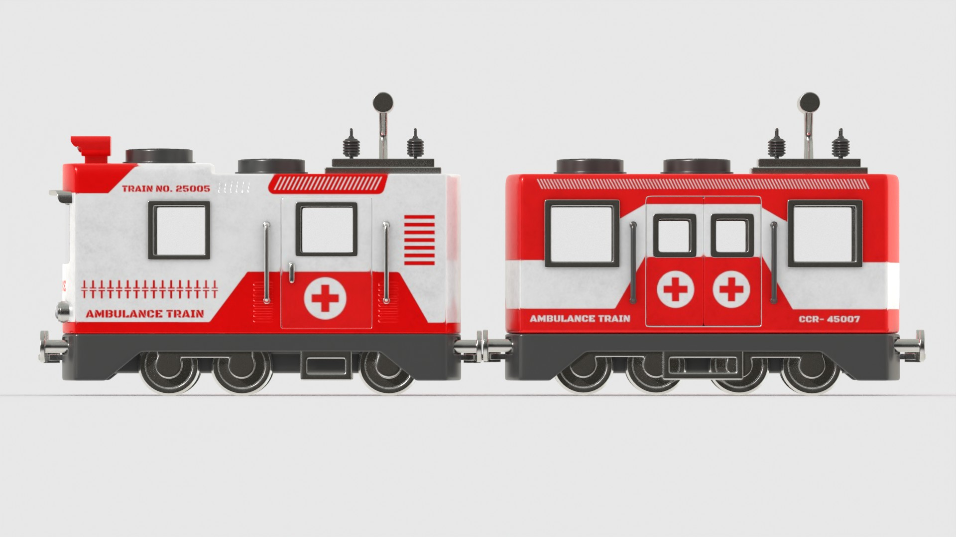 Ambulance Train Locomotive 3D Model - TurboSquid 2144541