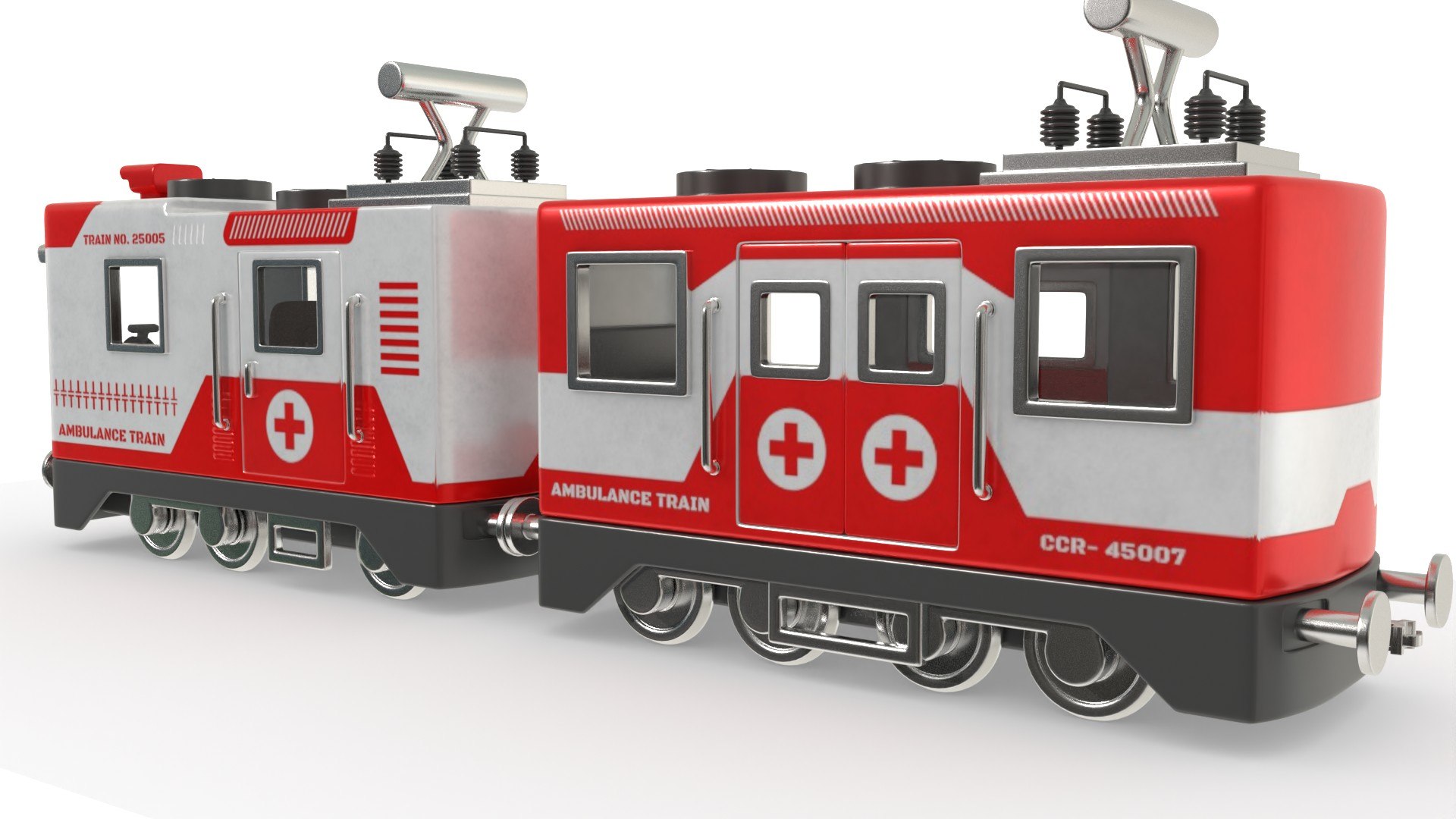 Ambulance Train Locomotive 3D Model - TurboSquid 2144541