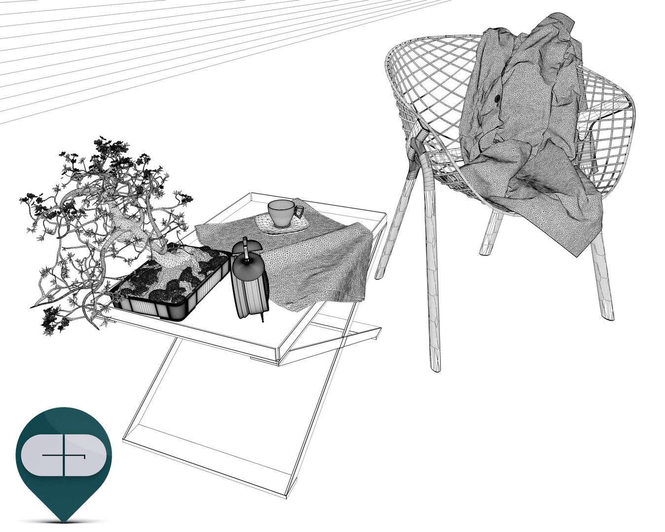 3d Bonsai Chair Model