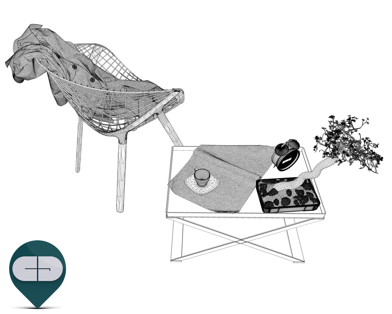 3d Bonsai Chair Model