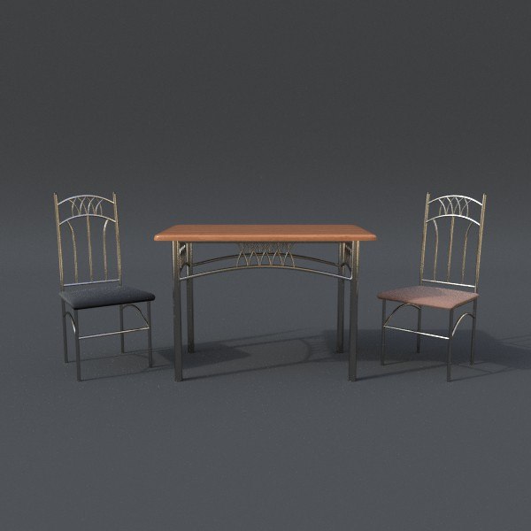3d table chair set