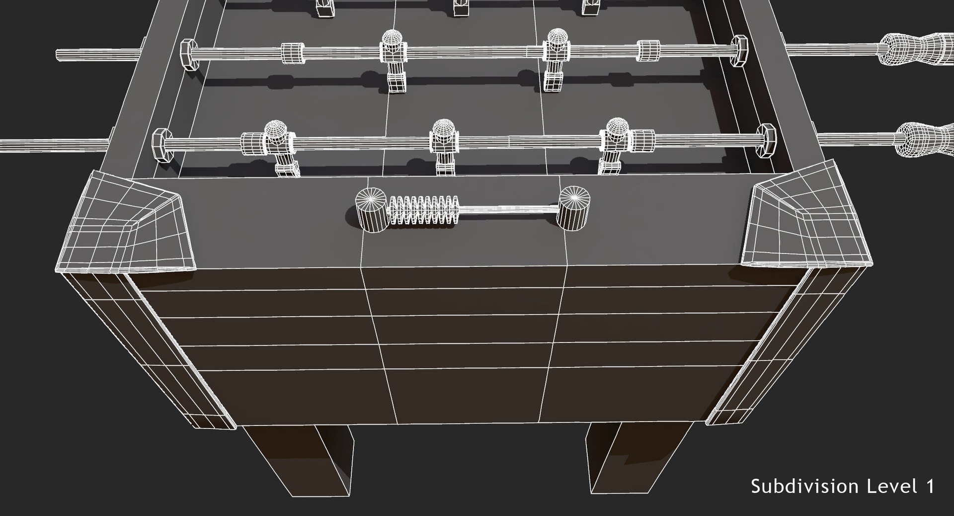 Foosball Table 3d Model